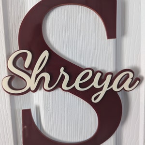 Personalised Acrylic Double Layered Name Plaque, Wall/door Sign ...