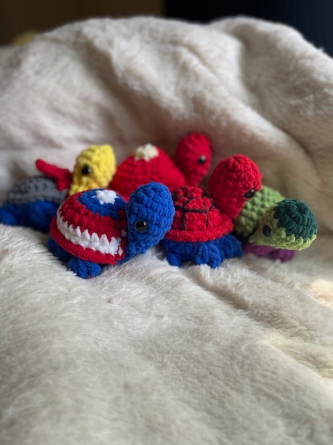 Customizable Crochet Superhero Turtles | Adorable Baby & Kids’ Plush ...