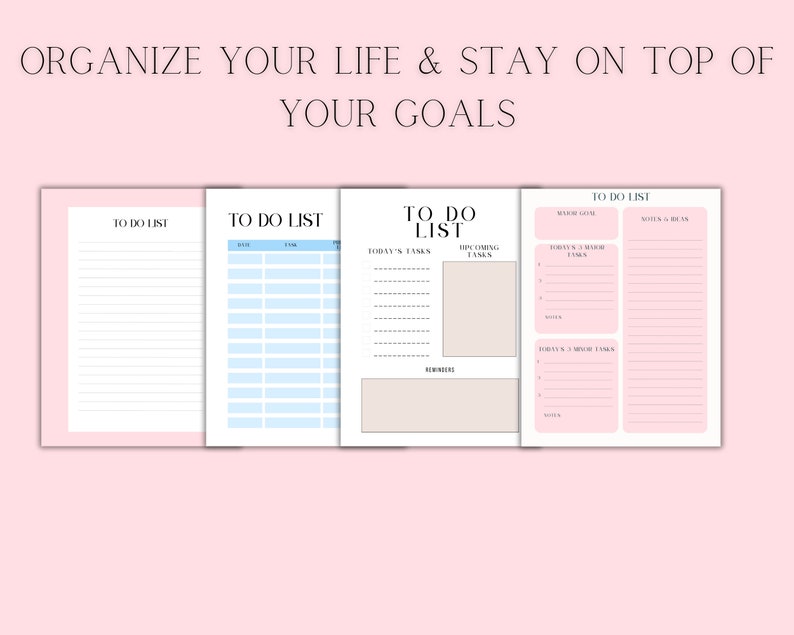 To Do List Printable, Habit Tracker Planner Bundle, Daily Planner ...