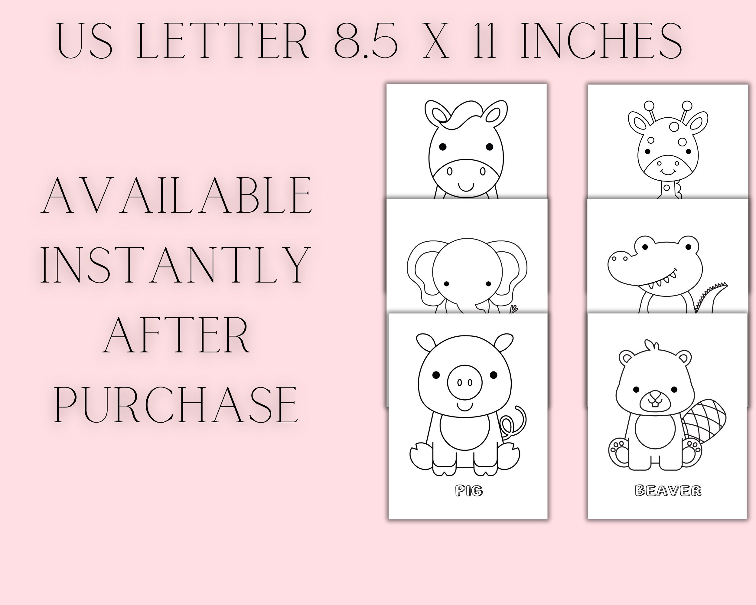 Minimalist Coloring Pages for Kids and Toddlers, Printable Coloring ...