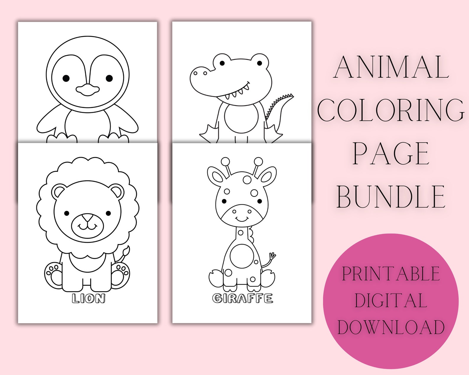 Minimalist Coloring Pages for Kids and Toddlers, Printable Coloring ...