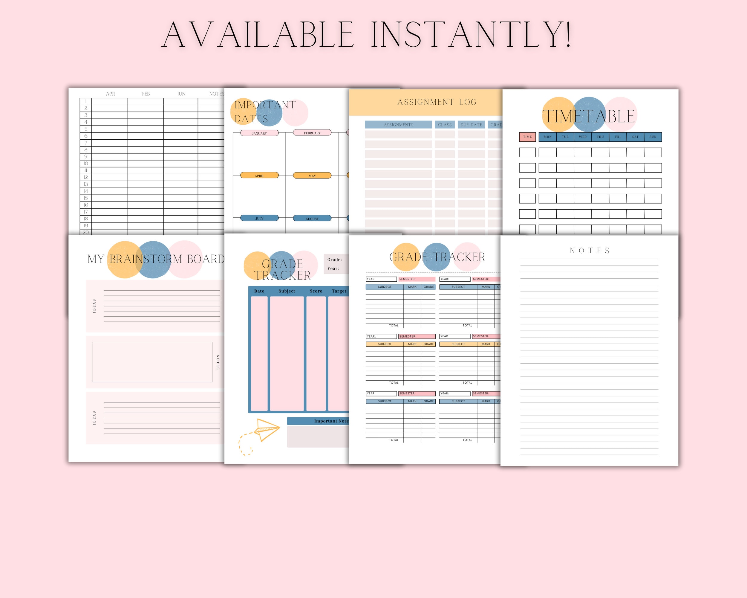 Teacher Planner Printable Bundle, Homeschool Planner High School and ...