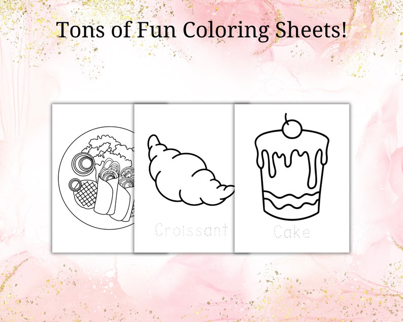 Coloring Sheet Tracing Busy Book Bundle for Kids, Fruit and Vegetables ...