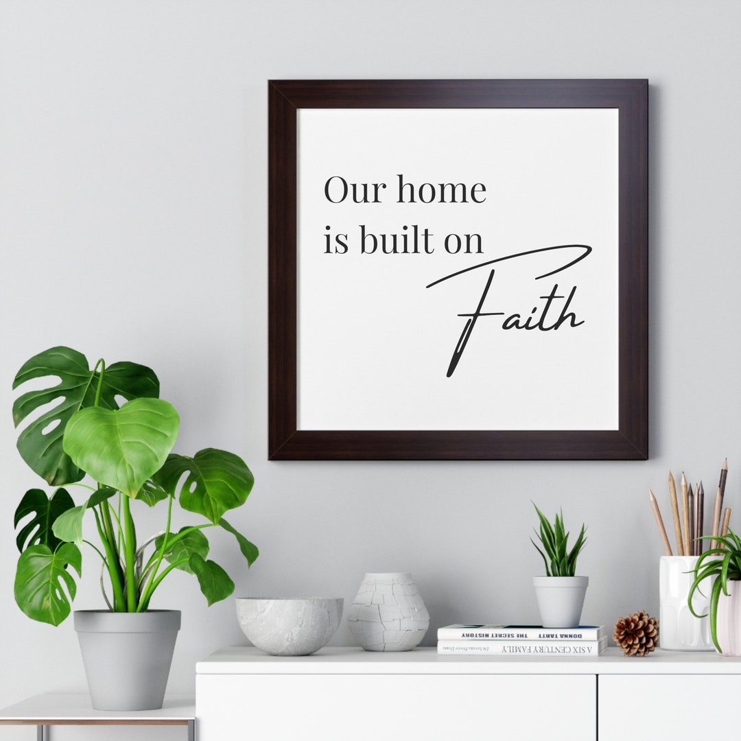 Minimalist Framed Christian Wall Art, Christian Home Decor, Signs for ...
