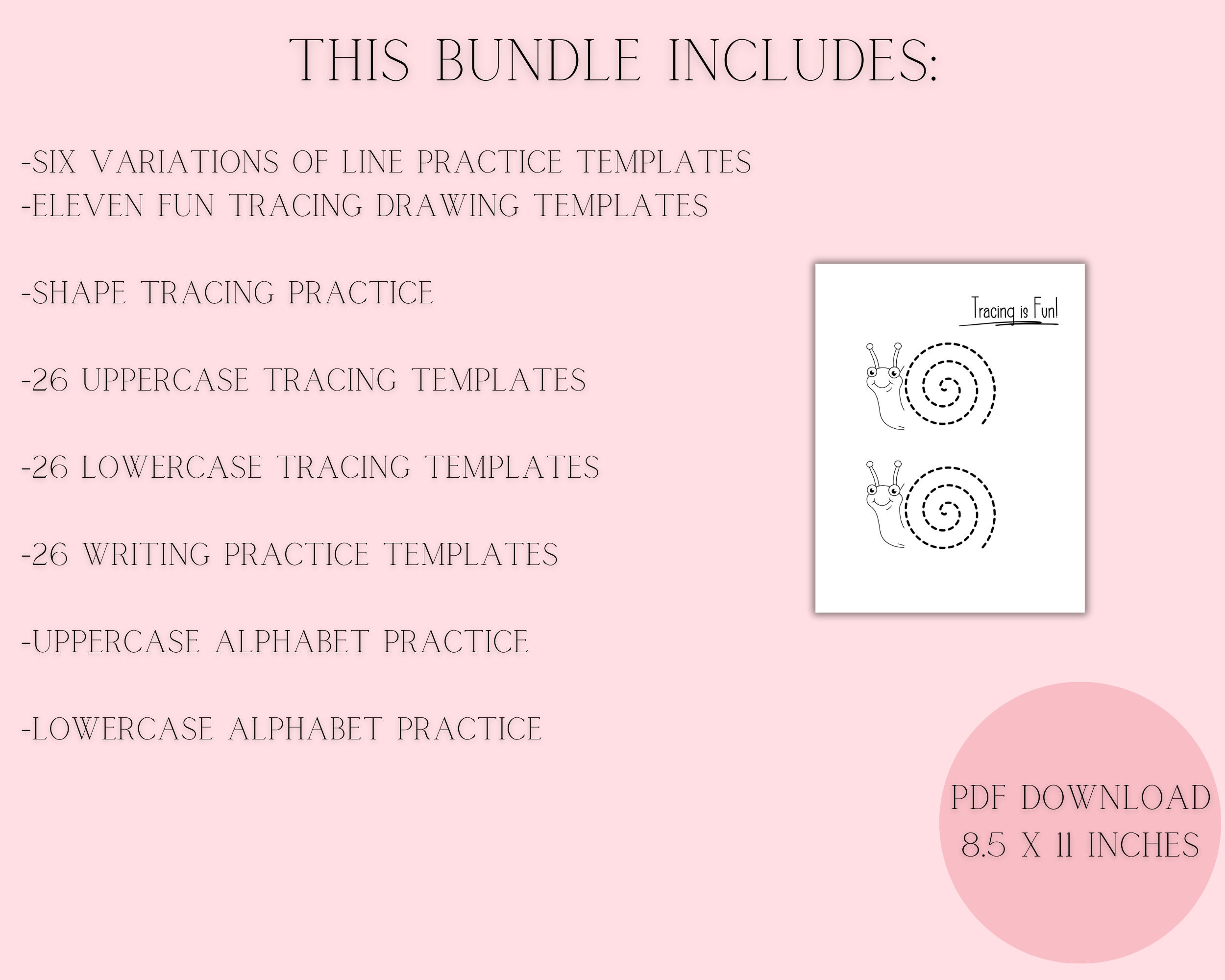 Preschool Worksheets Bundle Printable, Tracing and Alphabet Practice ...