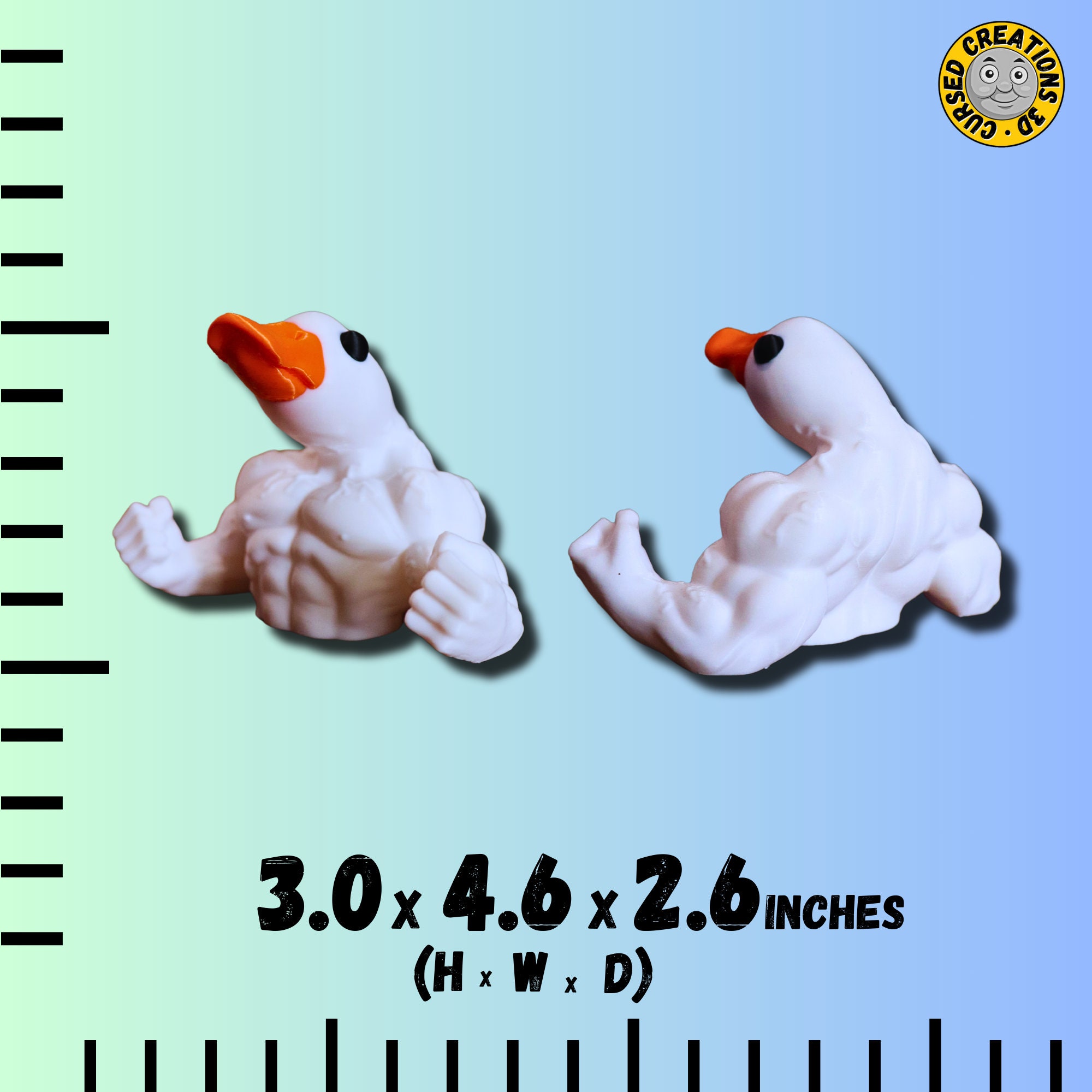 Buff Buff Goose Cursed Goose Gift Honking Hulk 3D Print - Etsy