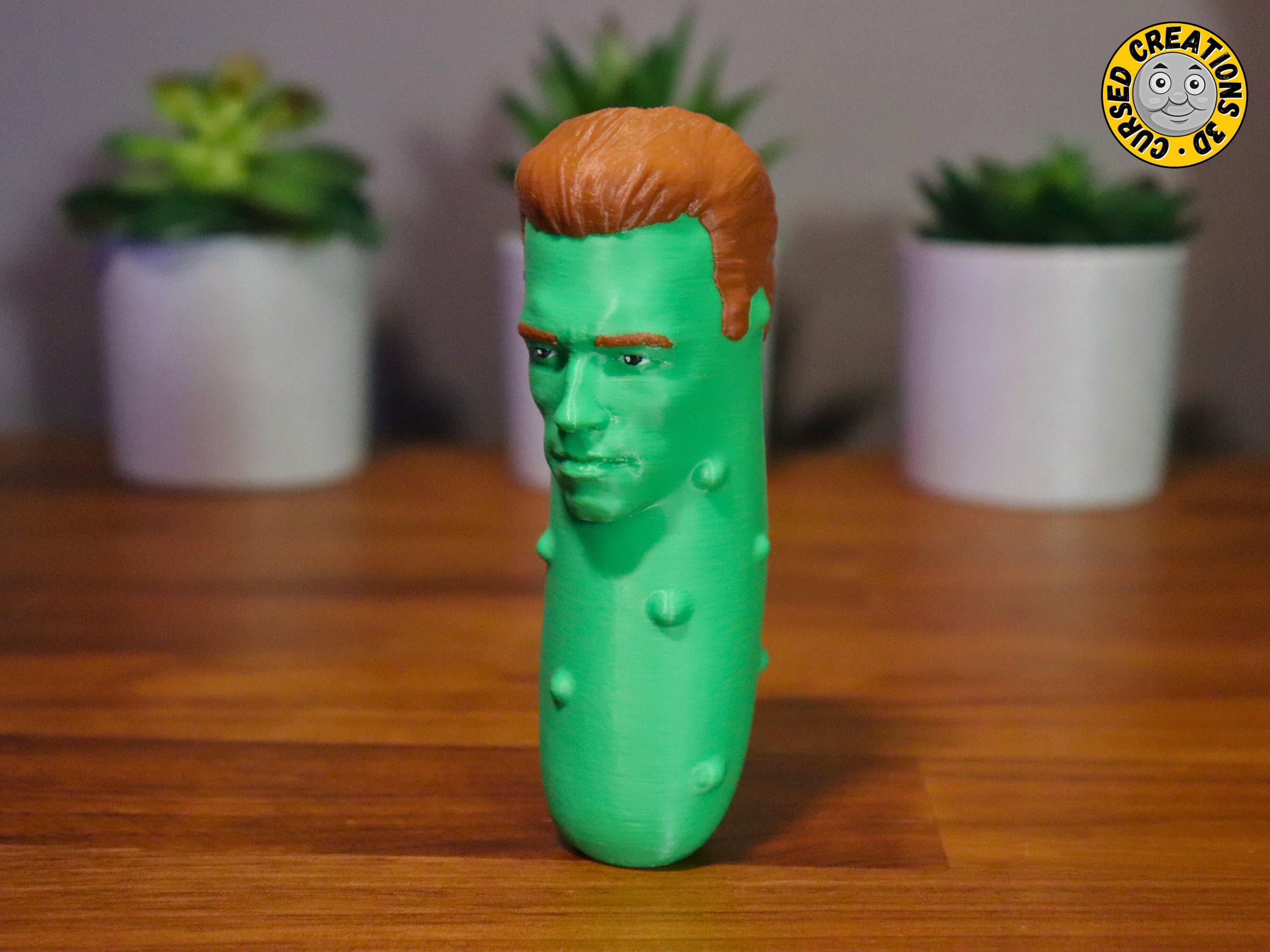 Pickled Arnie Figure Cursed Pickle Celebrity Meme Gift - Etsy