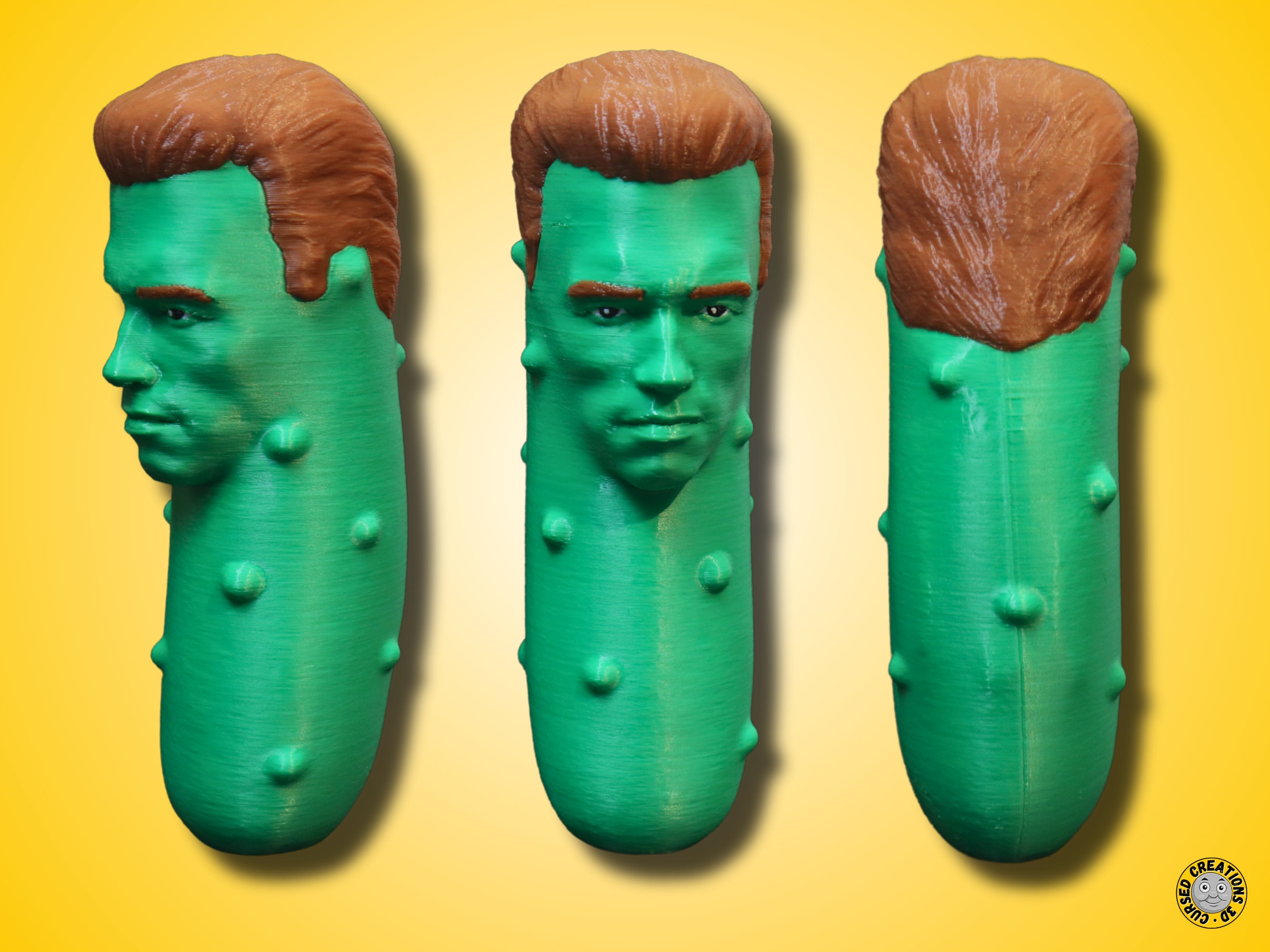 Pickled Arnie Figure Cursed Pickle Celebrity Meme Gift - Etsy
