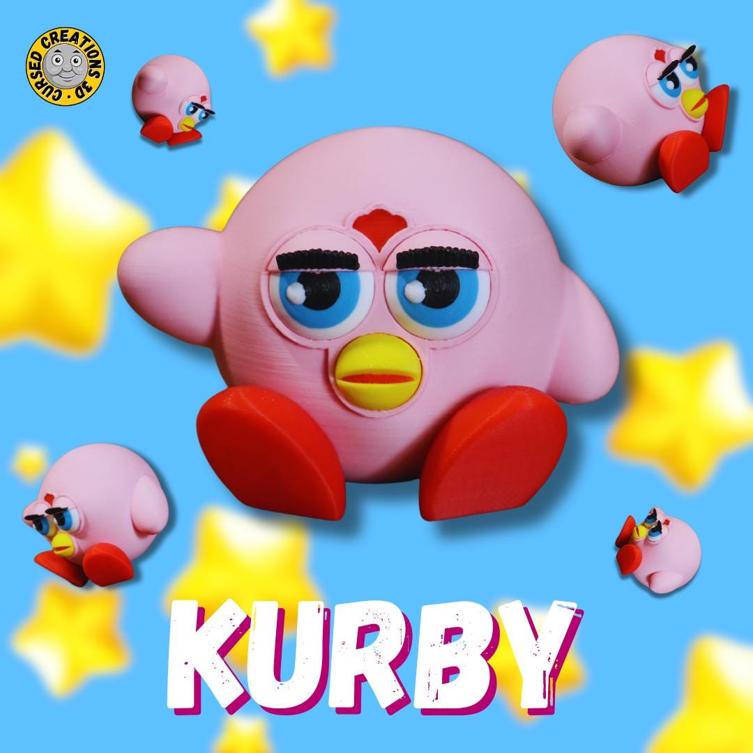 Kurby | Cursed Gamer Gift | 90s Nostalgia | Meme Figure - Etsy