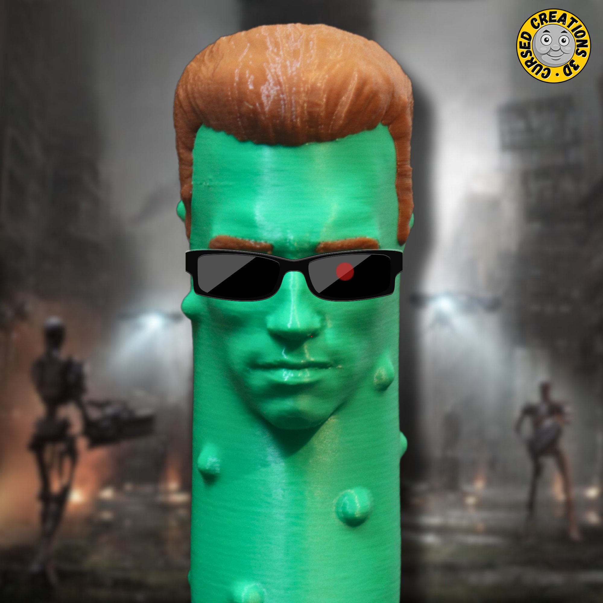 Pickled Arnie Figure Cursed Pickle Celebrity Meme Gift - Etsy
