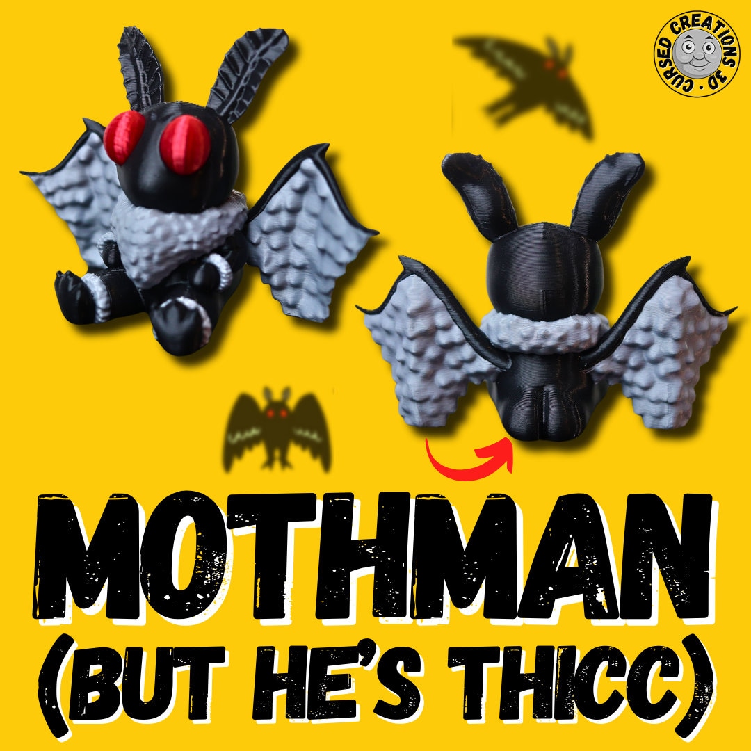 Mothman but He's Thicc Cursed Cryptids Mothman Meme Cryptid Gift - Etsy