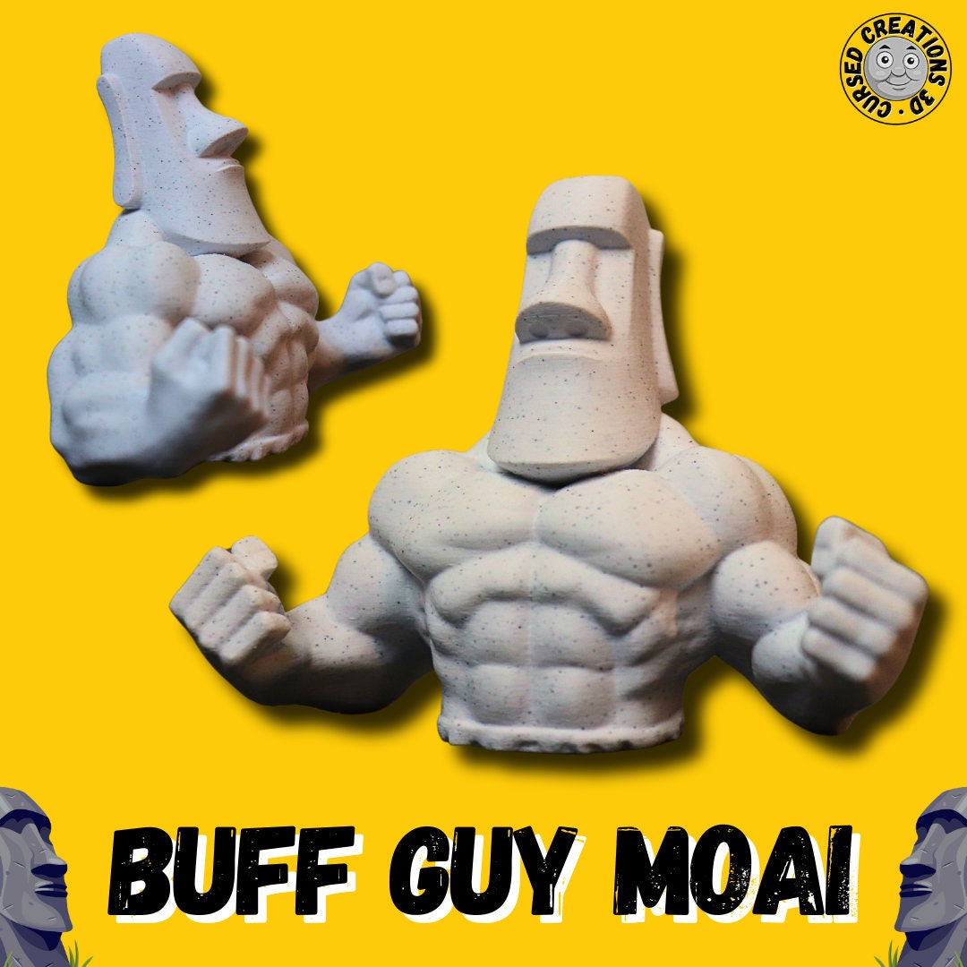 Buff Moai Statue | Cursed Gift | Easter Island | Moai Head | Meme Gift ...