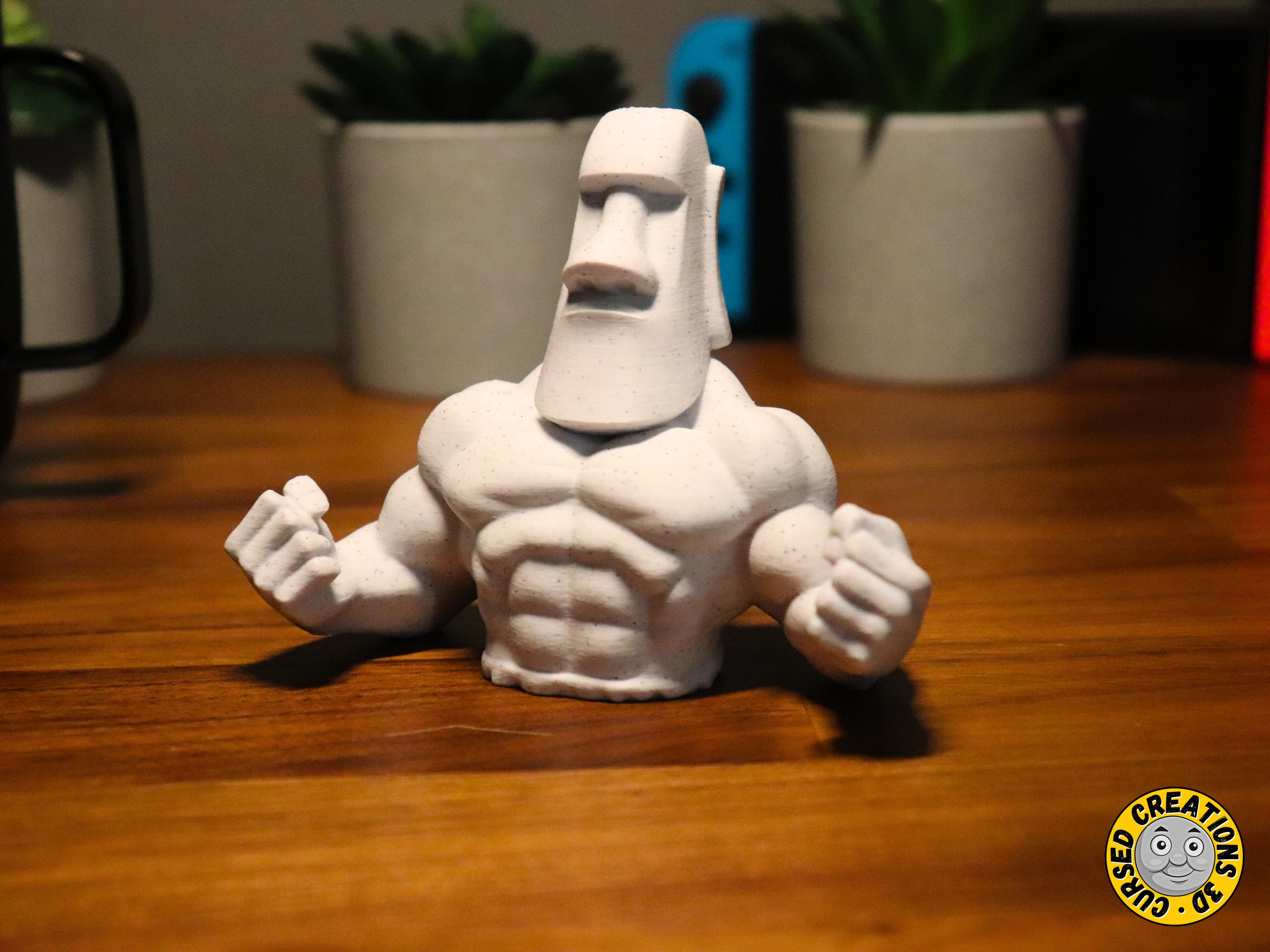 Buff Moai Statue Cursed Gift Easter Island Moai Head Meme Gift Decor ...