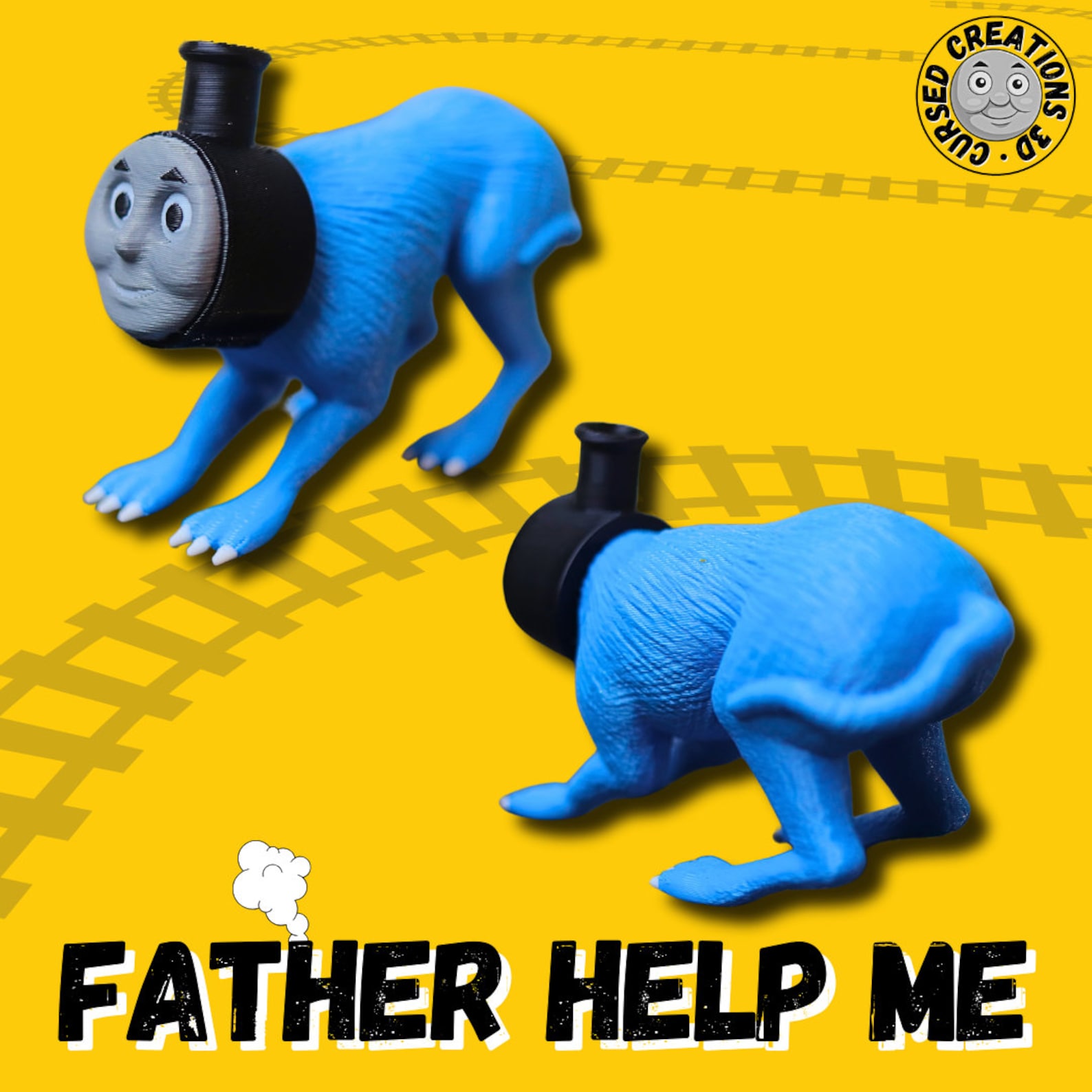 Father Help Me Train Meme Cursed Thomas Meme Gift - Etsy UK