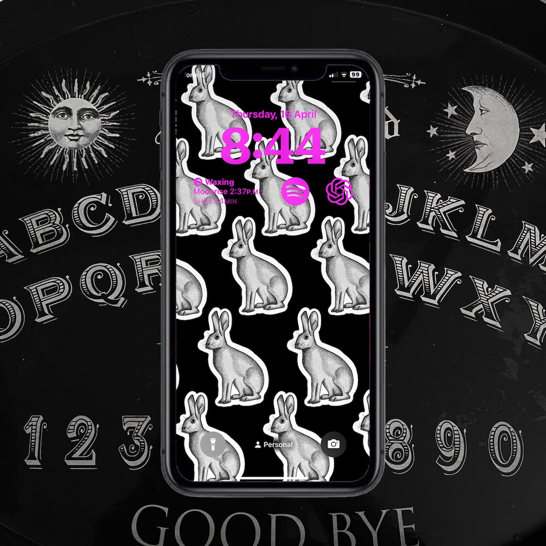 CREEPY HARE WALLPAPER iPhone / Android Wallpaper Smartphone Screensaver ...