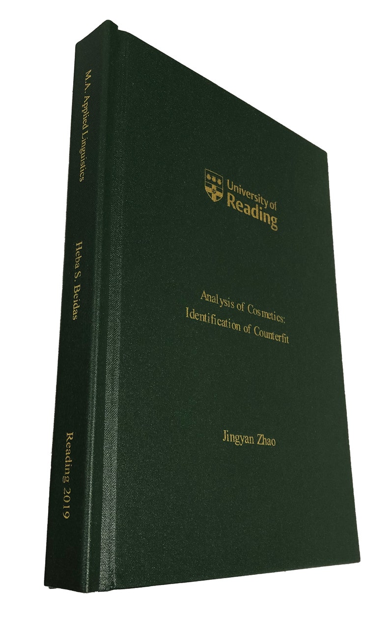 Hardback Thesis Binding: University Dissertation, Buckram Cloth & Gold ...