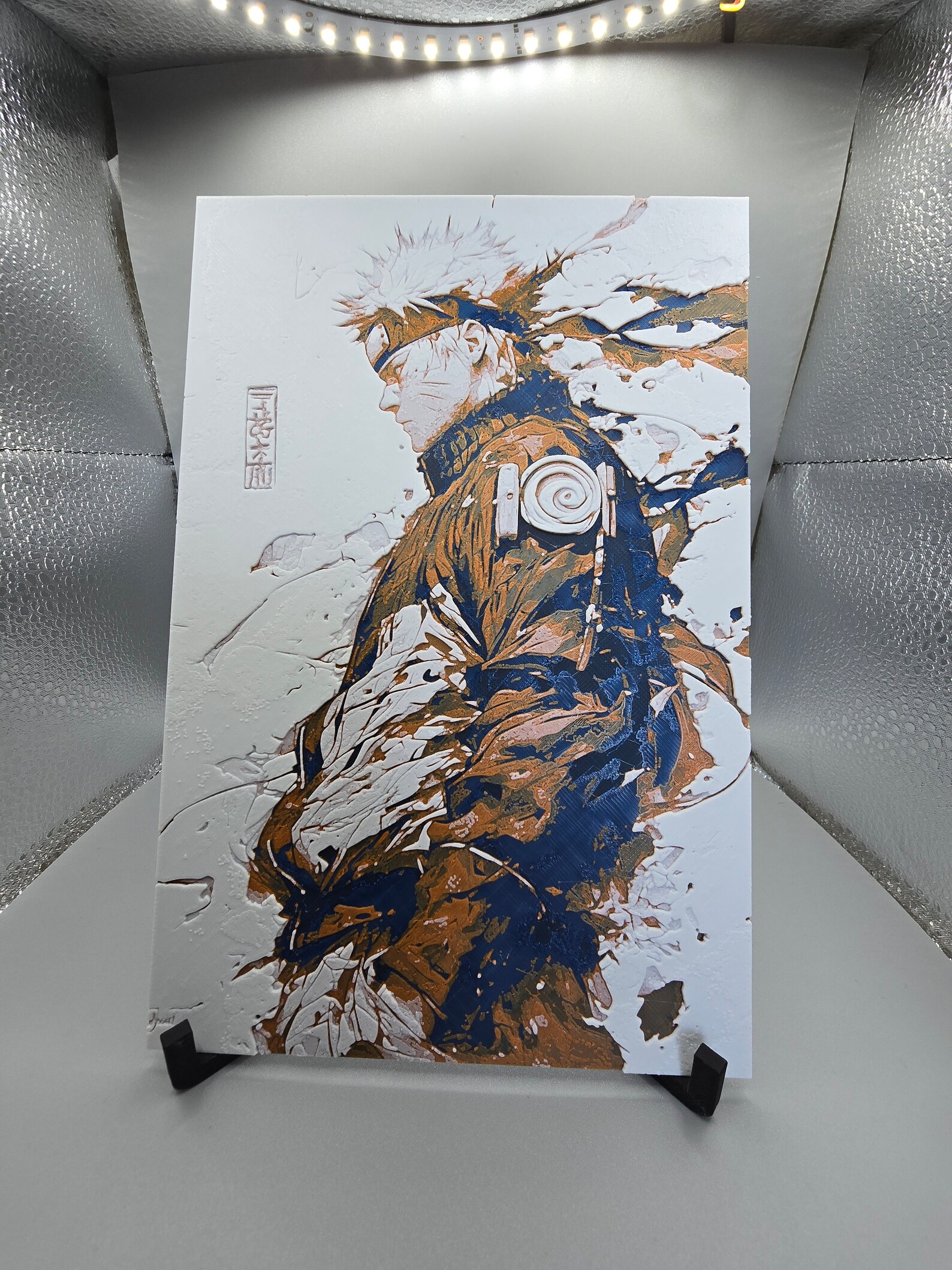 Naruto, Illustrative Art, 3D Printed Picture With Stand, Bas-relief ...