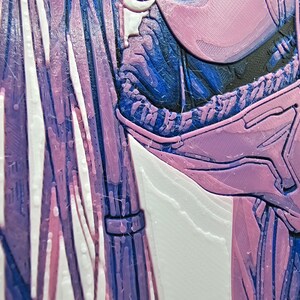 Cyberpunk Girl, Illustrative Art, 3D Printed Picture With Stand, Bas ...