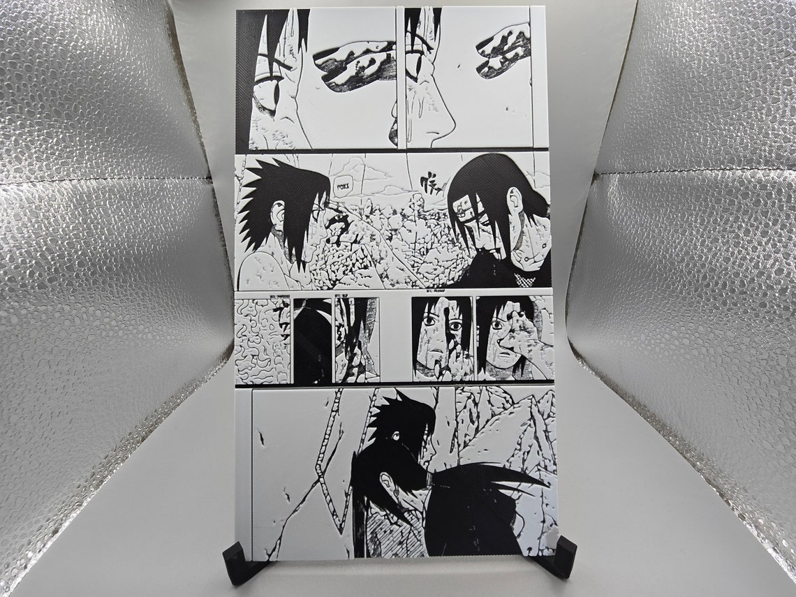 Naruto, Itachi's Death During the Fight With Sasuke, Illustrative Art ...