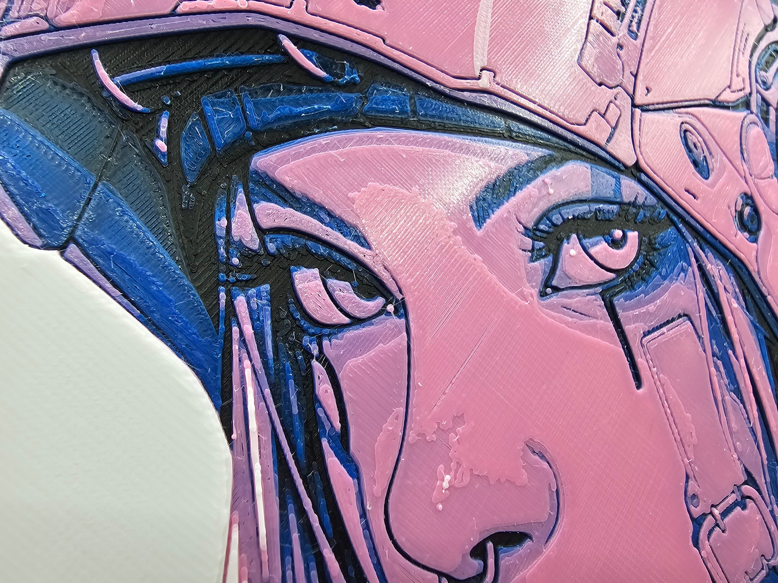 Cyberpunk Girl, Illustrative Art, 3D Printed Picture With Stand, Bas ...