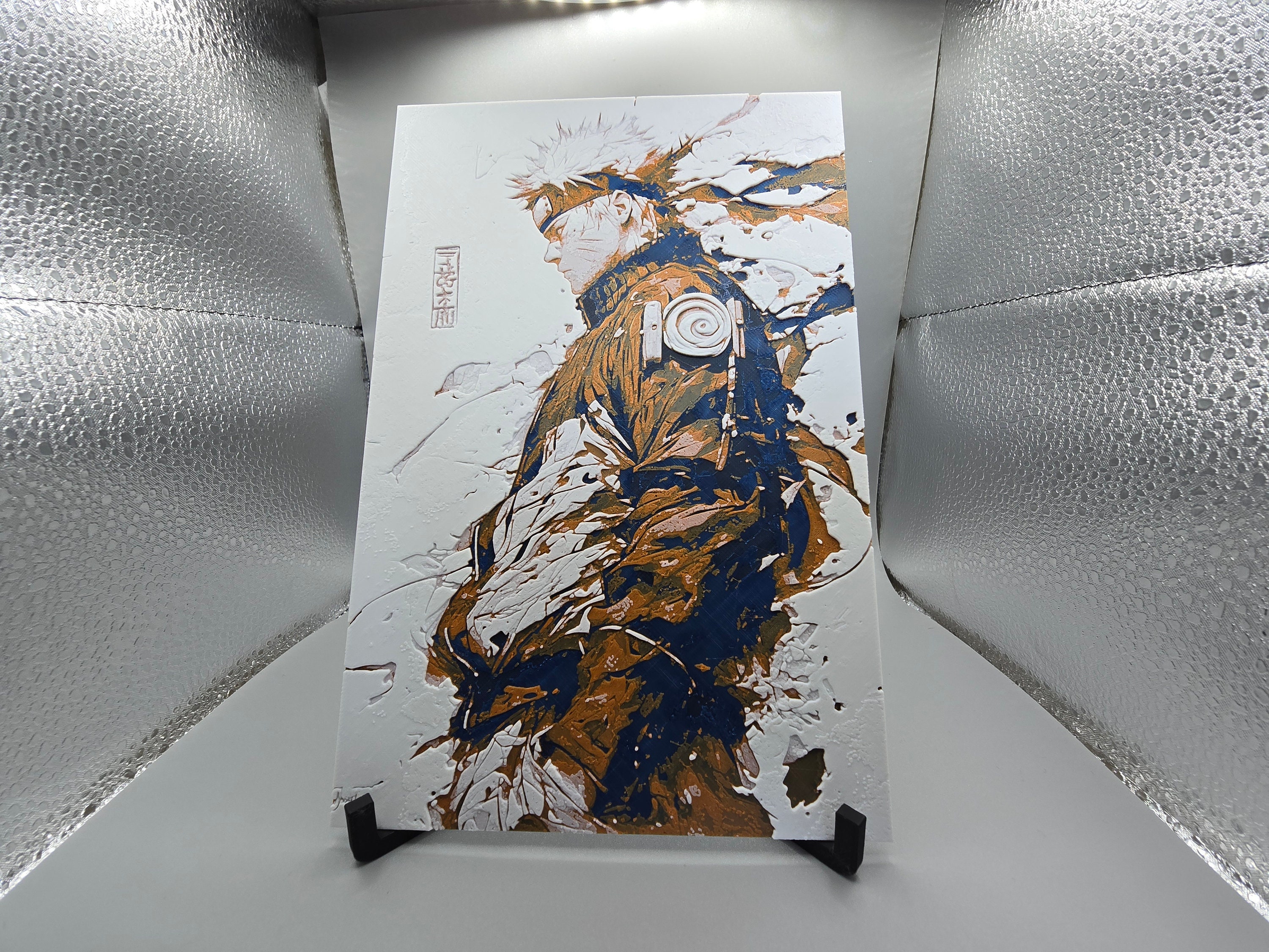 Naruto, Illustrative Art, 3D Printed Picture With Stand, Bas-relief ...