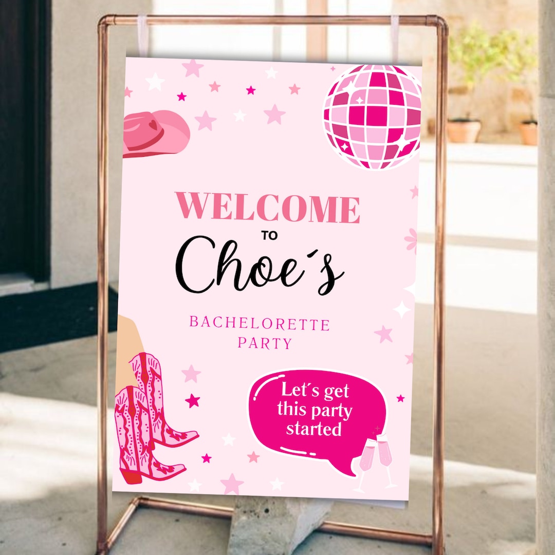 Editable Bachelorette Party Welcome Sign Template, Bachelorette Welcome ...