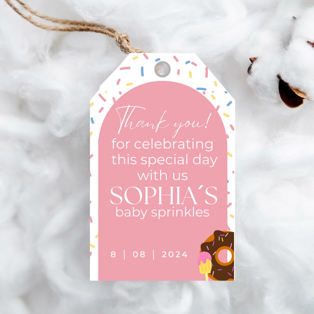 Pink Baby Sprinkle Cards, Girl Baby Sprinkle Cards and Stickers ...