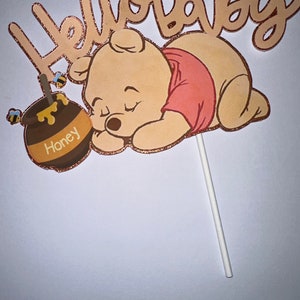 Winnie the Pooh hello Baby Cake Topper. - Etsy
