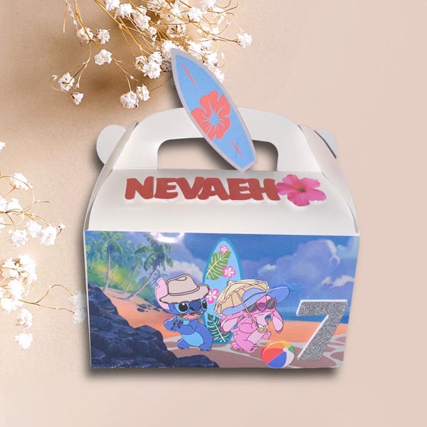 Stitch and Angel Favor Box - Etsy