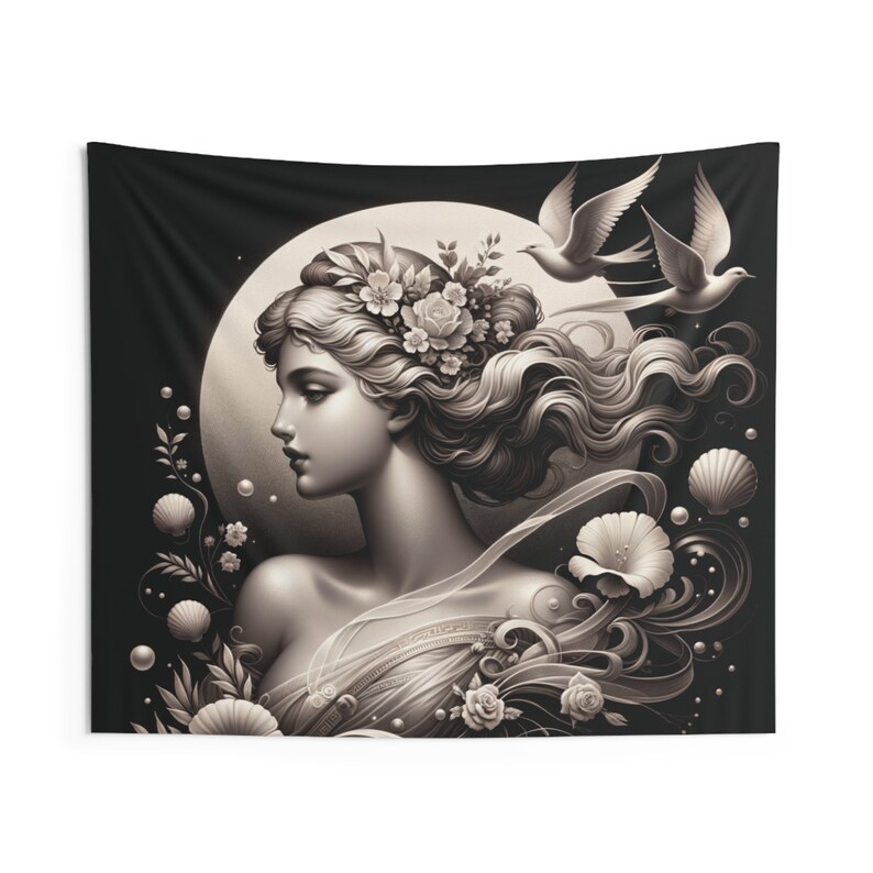 Greek Goddess Aphrodite Tapestry Mythical Wall Art Love & Beauty Decor ...