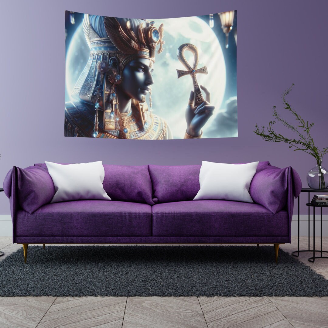 Egyptian God of Afterlife Ankh Decor Osiris Wall Art Ancient Egyptian ...