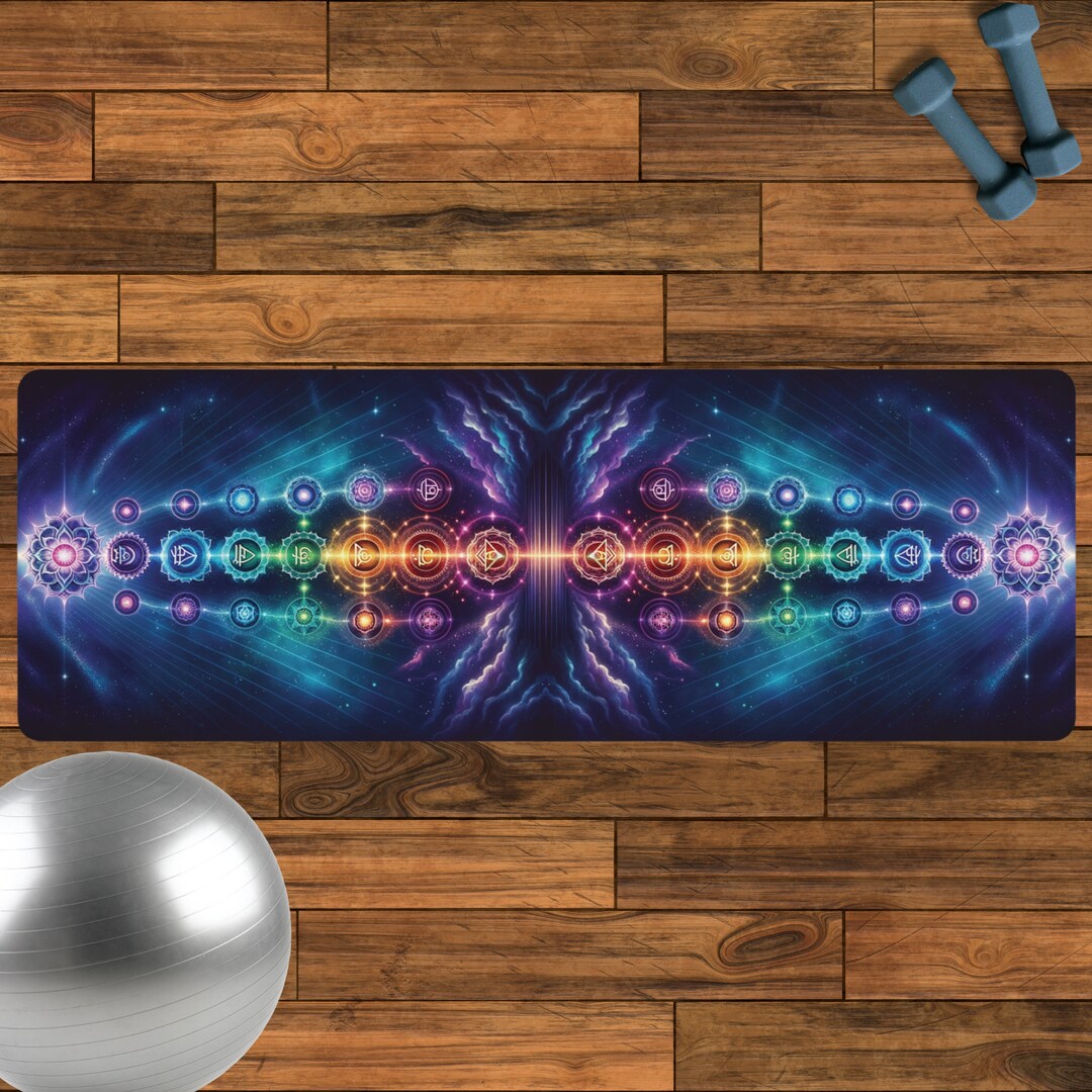 Chakra Yoga Mat: Spiritual Sacred Geometry Meditation Mat - Etsy