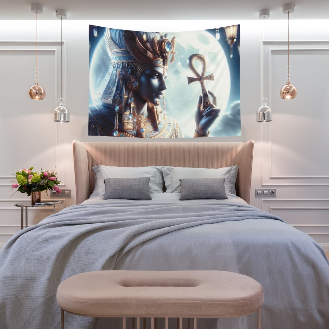 Egyptian God of Afterlife Ankh Decor Osiris Wall Art Ancient Egyptian ...