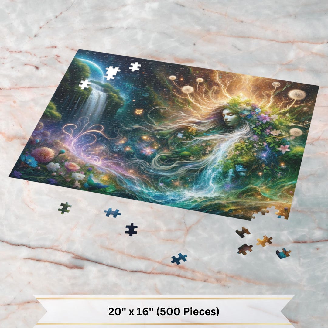 Gaia Jigsaw Puzzle: Mother Earth Goddess Art, Unique Adult Gift - Etsy