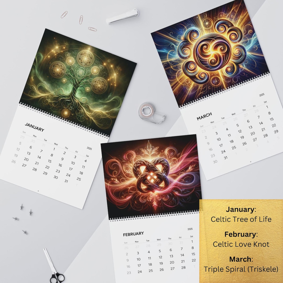 2025 Ethereal Celtic Calendar Celtic Mythology Art Designs Celtic Tree ...