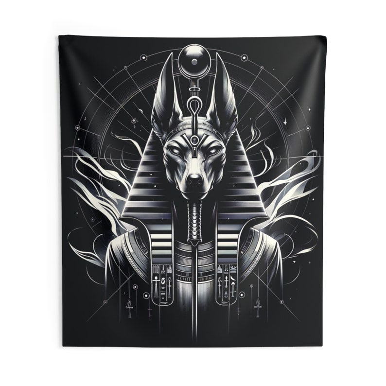 Anubis Egyptian Tapestry Jackal God Ancient Egyptian Wall Art Egyptian ...