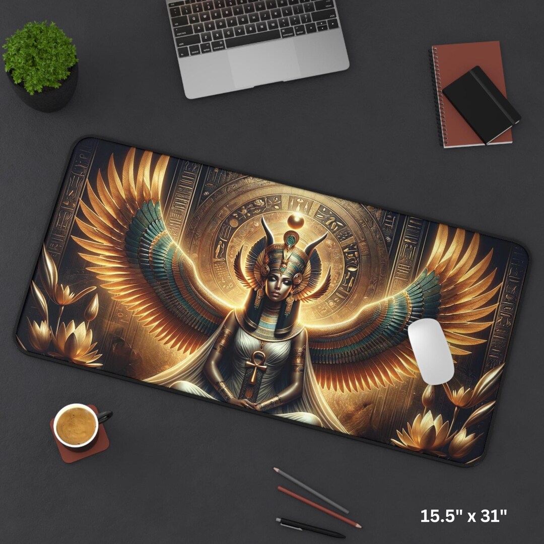 Isis Desk Mat Egyptian Desk Mat Aset Goddess Mat Eset Desk Decor ...