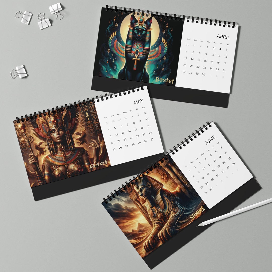 2025 Egyptian Mythology Desktop Calendar Featuring Thoth Hathor Sekhmet ...