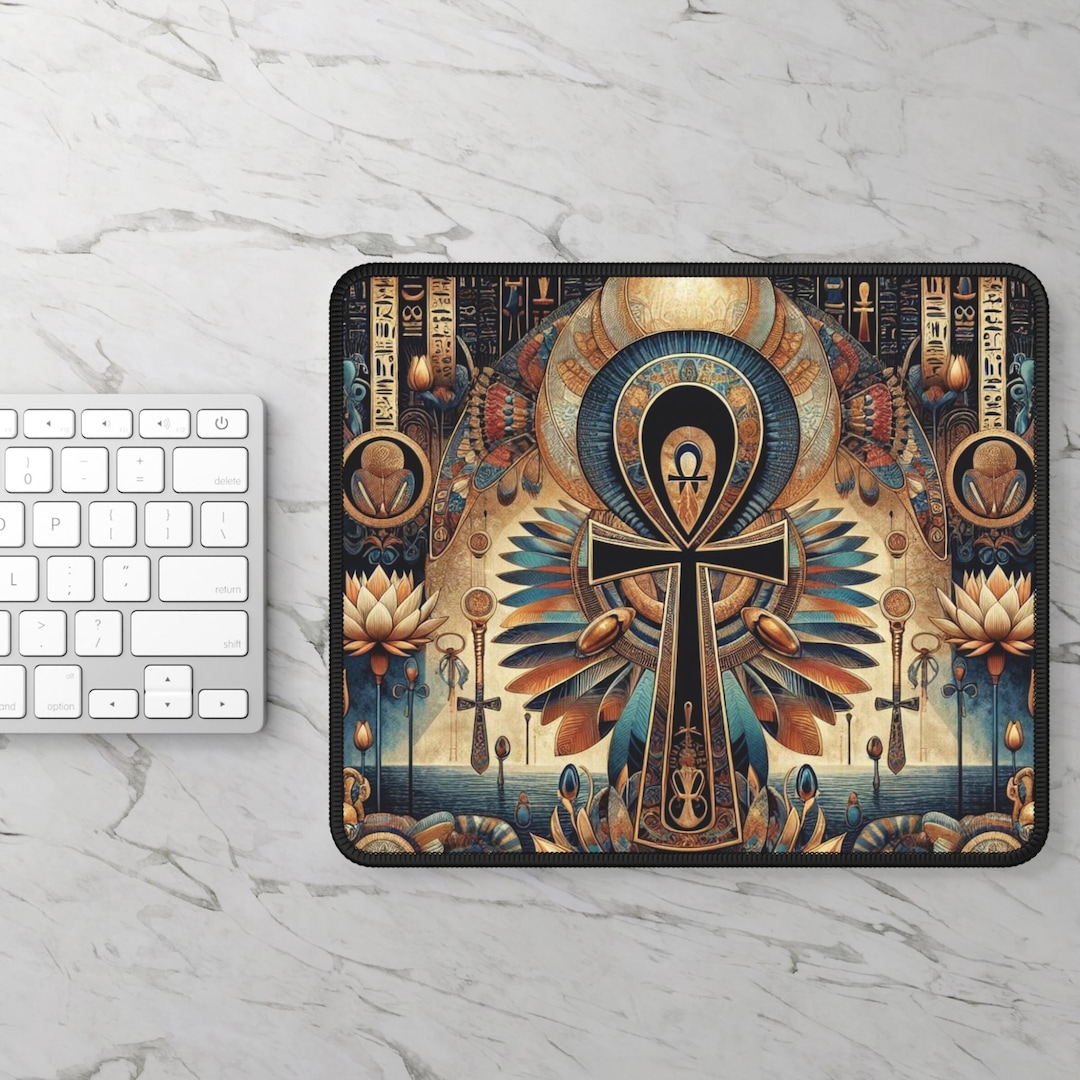 Ankh Mouse Pad: Egyptian Symbol Mousepad, Key of Life Desk Mat ...