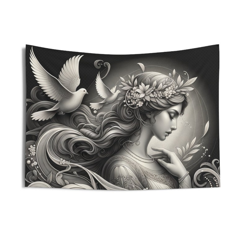 Mythology Greek Goddess Aphrodite Tapestry Mythical Wall Art Love ...