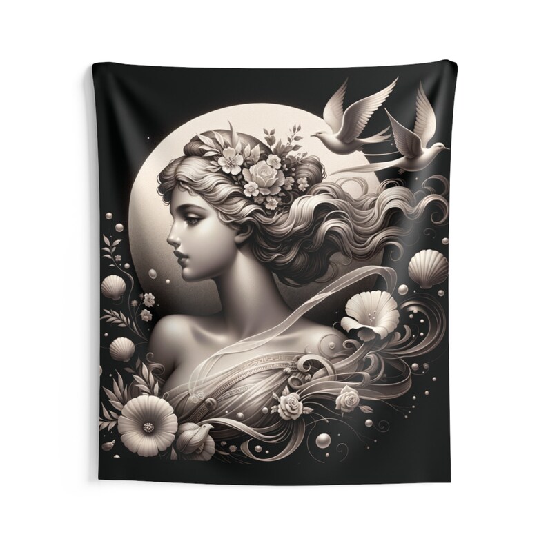 Greek Goddess Aphrodite Tapestry Mythical Wall Art Love & Beauty Decor ...