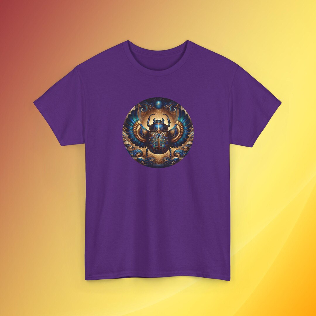 Egyptian Scarab Graphic Tee: Ancient Symbolism, Spiritual Protection - Etsy