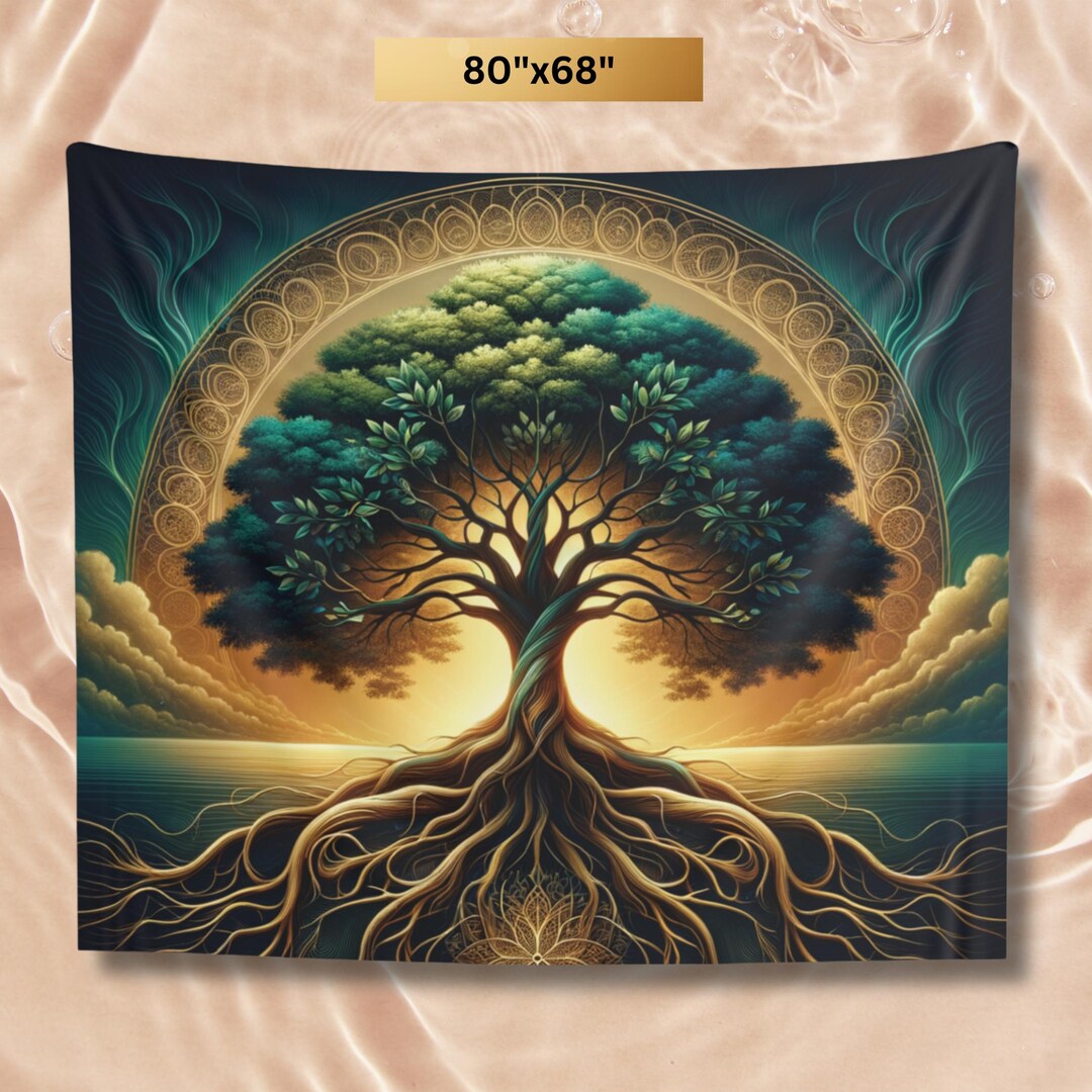 Tree of Life Tapestry, Boho Wall Tapestry, Yoga Tapestry, Textile Wall ...