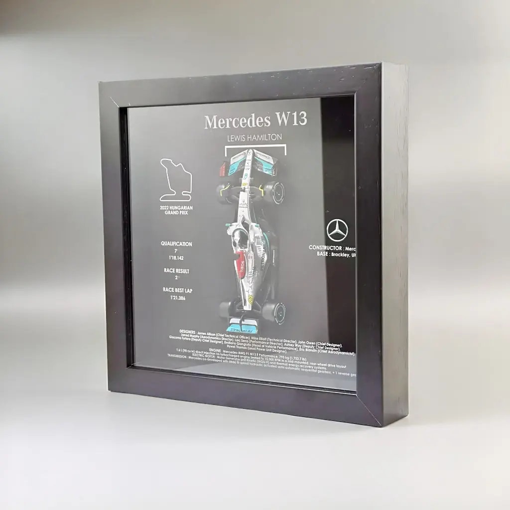Lewis Hamilton GP F1 Hungarian Mercedes W13 3D Frame - Etsy