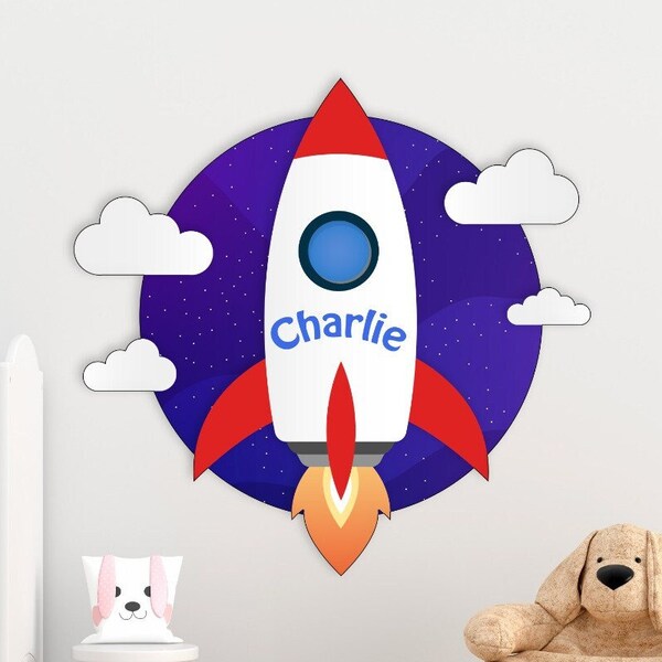 Rocket Wall Decal - Etsy UK