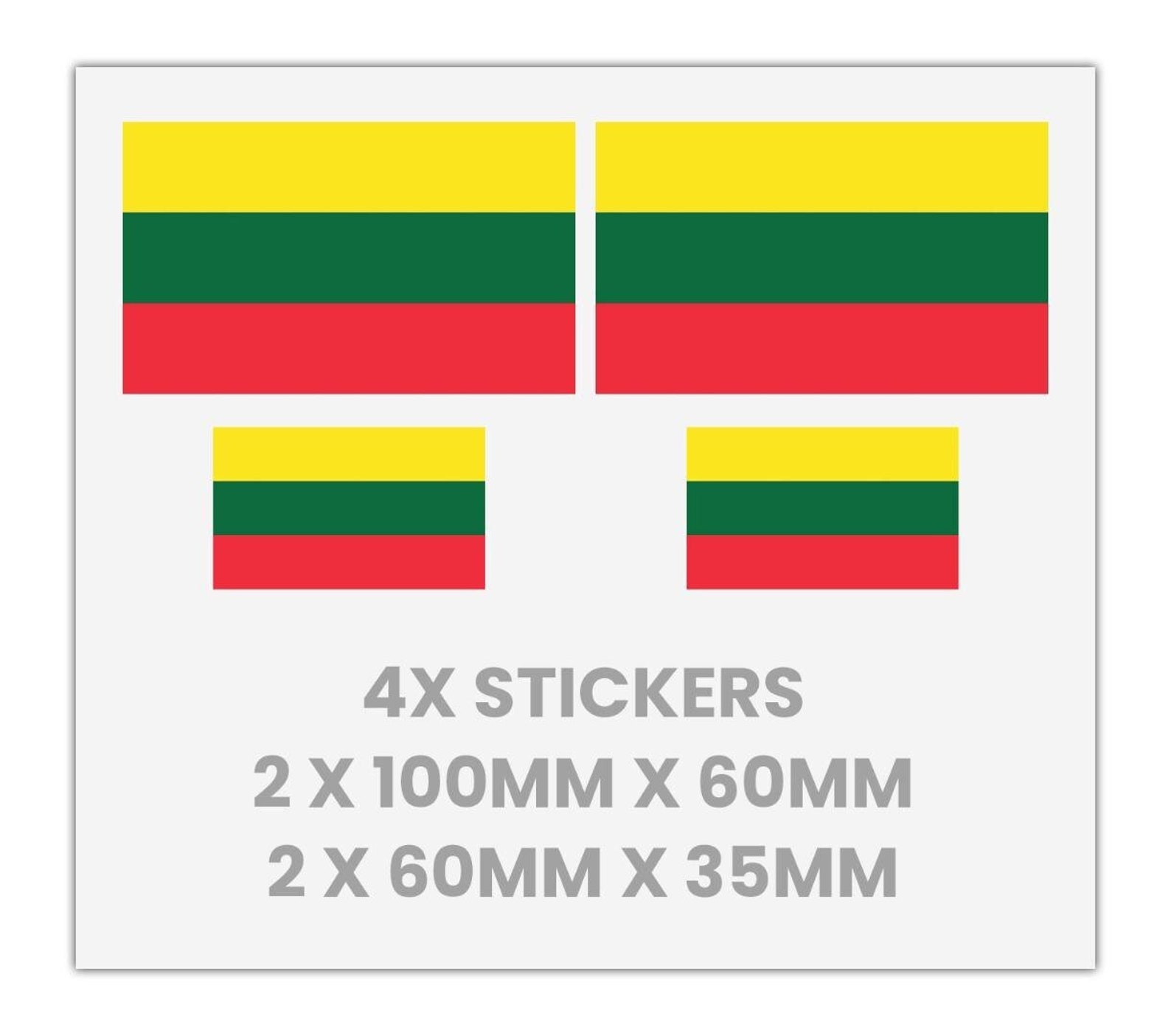 4 X Lithuanian Lithuania Flag Vinyl Car Van iPad Laptop Sticker - Etsy