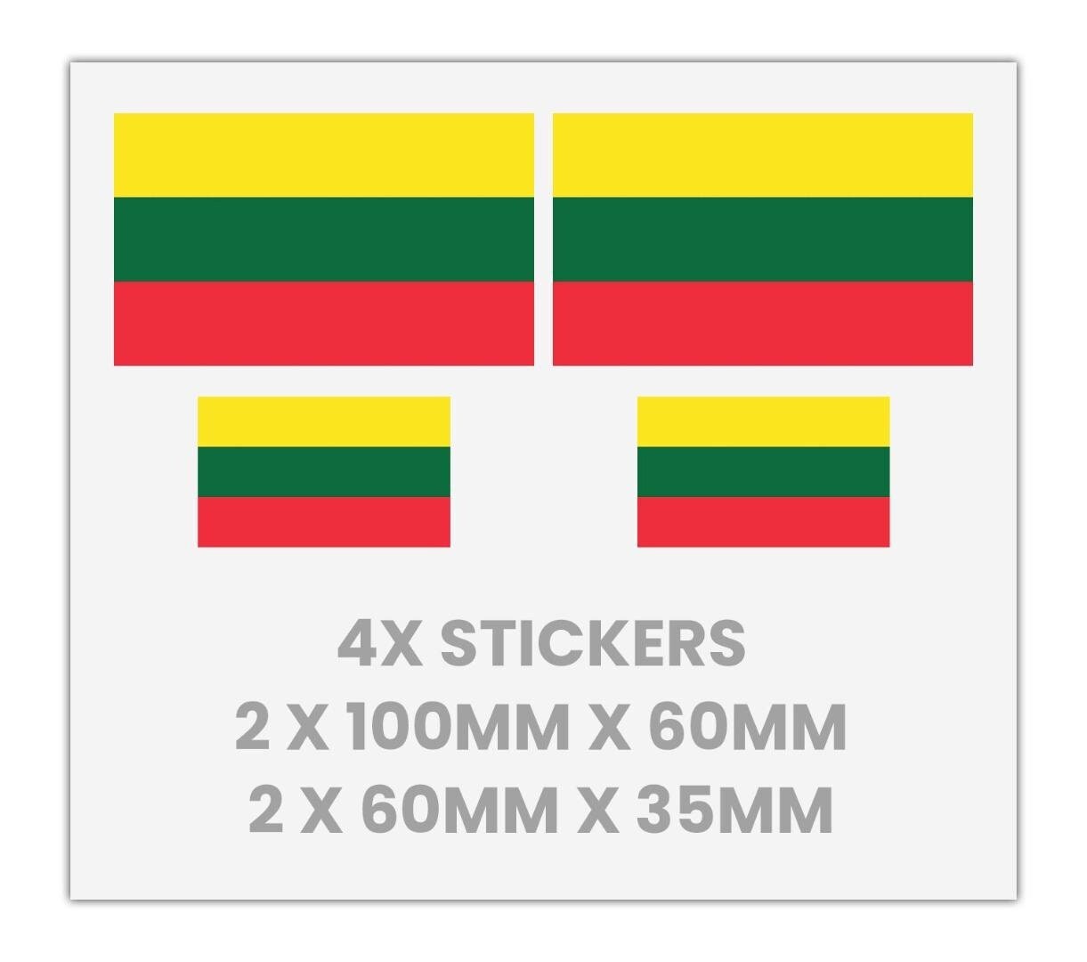 4 X Lithuanian Lithuania Flag Vinyl Car Van iPad Laptop Sticker - Etsy