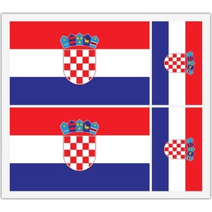 4 X Croatian Croatia Flag Vinyl Car Van iPad Laptop Sticker - Etsy