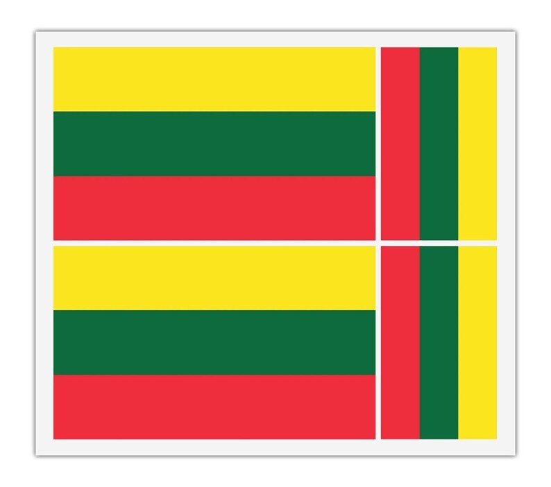 4 X Lithuanian Lithuania Flag Vinyl Car Van iPad Laptop Sticker - Etsy