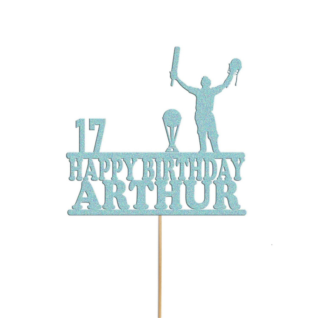 Personalised Cricket Cake Topper Perfect for Celebrating Your Love of ...